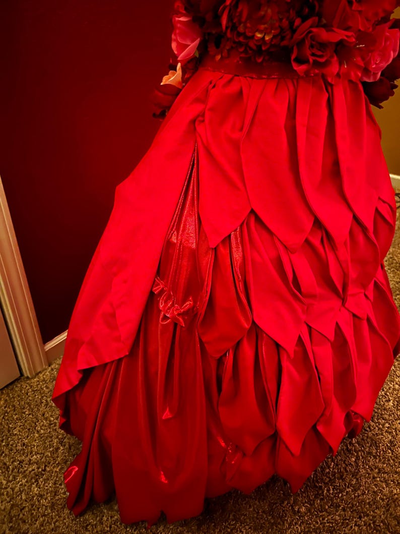 Red Ballgown Belle Cosplay Costume - Etsy