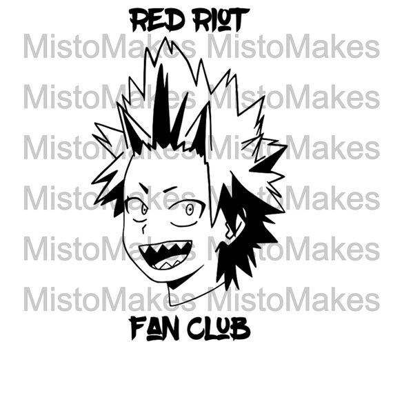 Kirishima red Riot Eijirou SVG - Etsy Canada