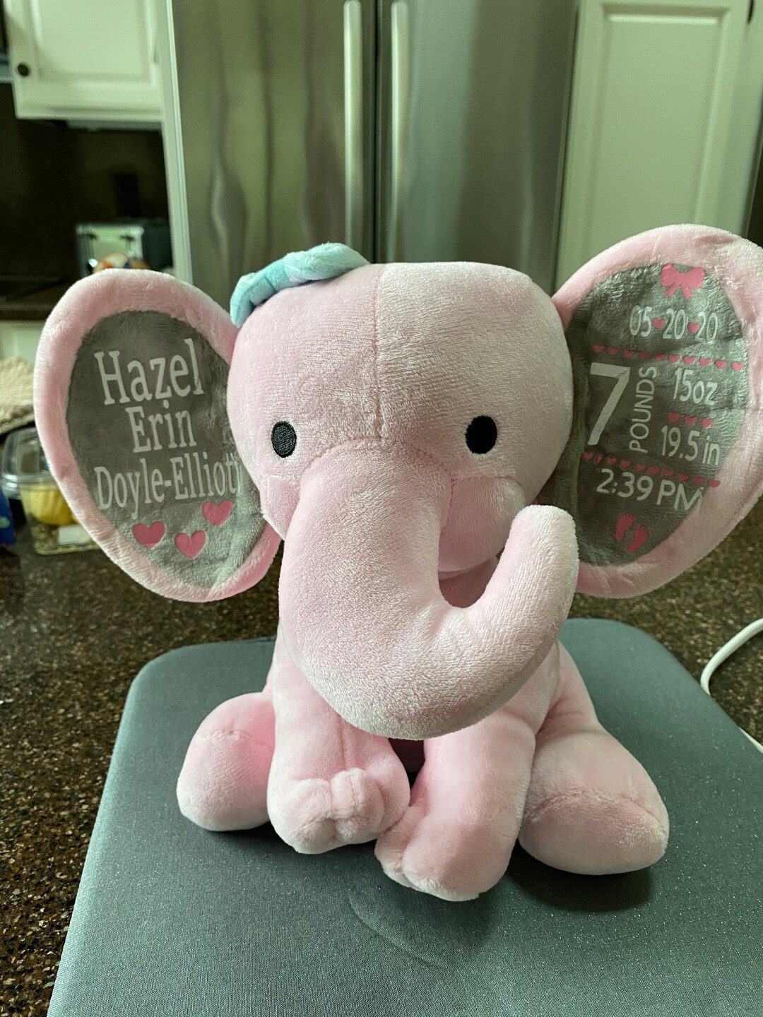 Birth Stat Elephant - Etsy