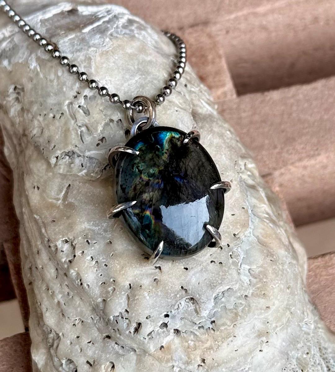 Finland Spectrolite Pendant Necklace – Sterling Silver Artisan Jewelry ...
