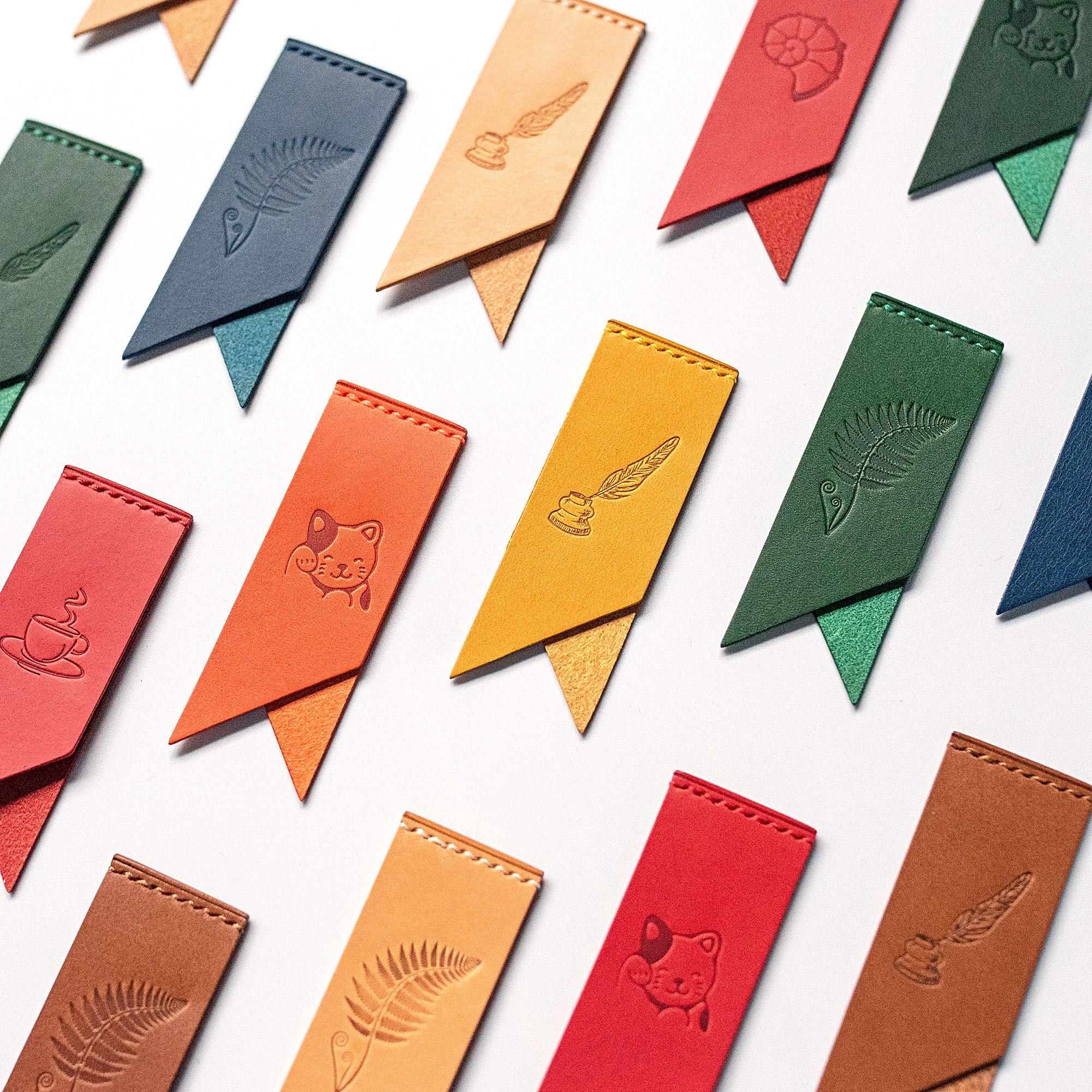 Pack of 5 Handmade Leather Bookmarks Full Grain Italian | Etsy