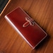 Shell Cordovan Long Wallet Horween Shinki Hikaku Veg-tanned Leather - Etsy
