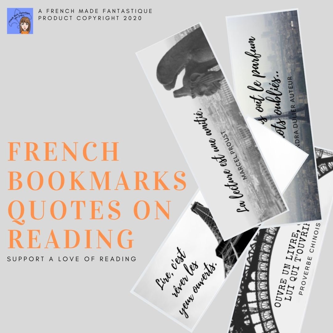 French Bookmarks Quotes on Reading - Etsy