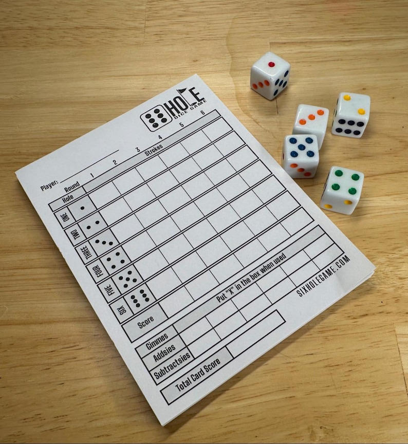 6 Hole Dice Game - Etsy