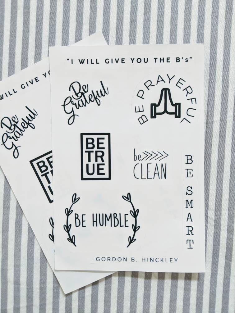 The "six Be's" Digital Image Png File for Making Stickers - Etsy