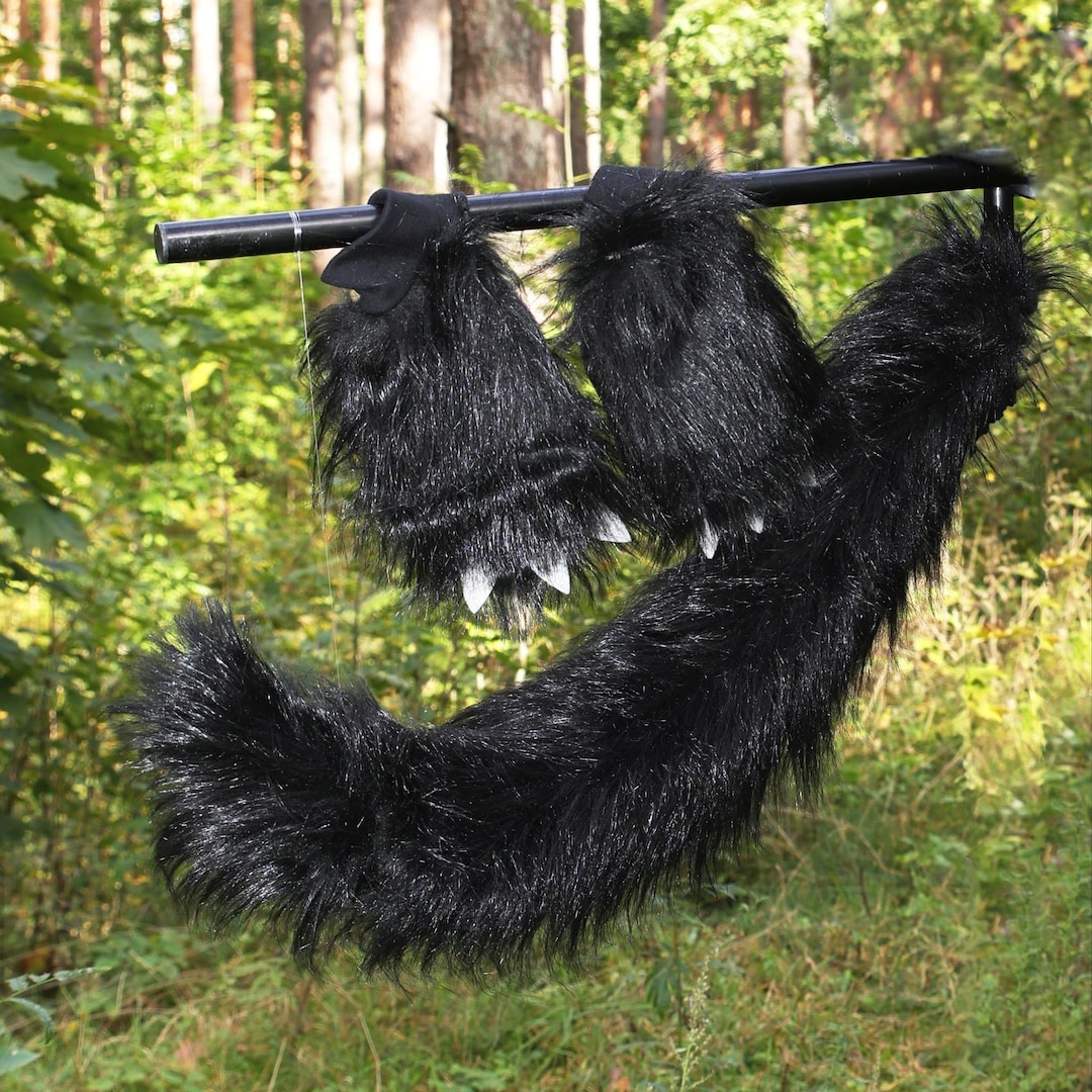 Werewolf Claw Gloves, Animal Tail Wolf Realistic, Furry Dog Paws Wolf ...
