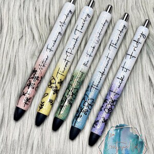 Curse Word Floral Pens, Days of the Week Pen, Swear Word Pen, Ombre ...