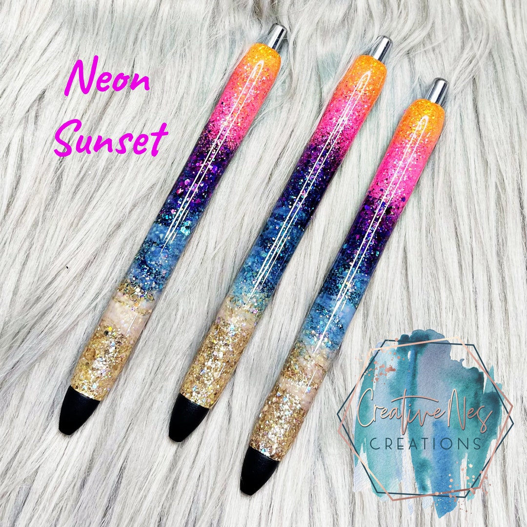 Beach Pen, Neon Sunset Beach Pen, Midnight Beach Pen, Glitter Pen ...