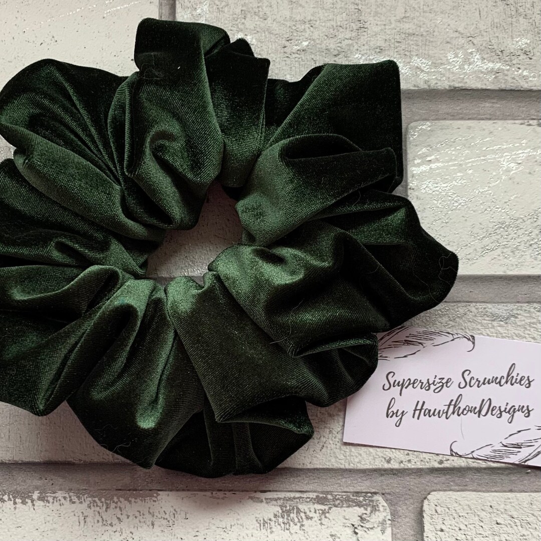 Supersize Khaki Velvet Scrunchie, Oversized, Giant Scrunchie, Jumbo ...