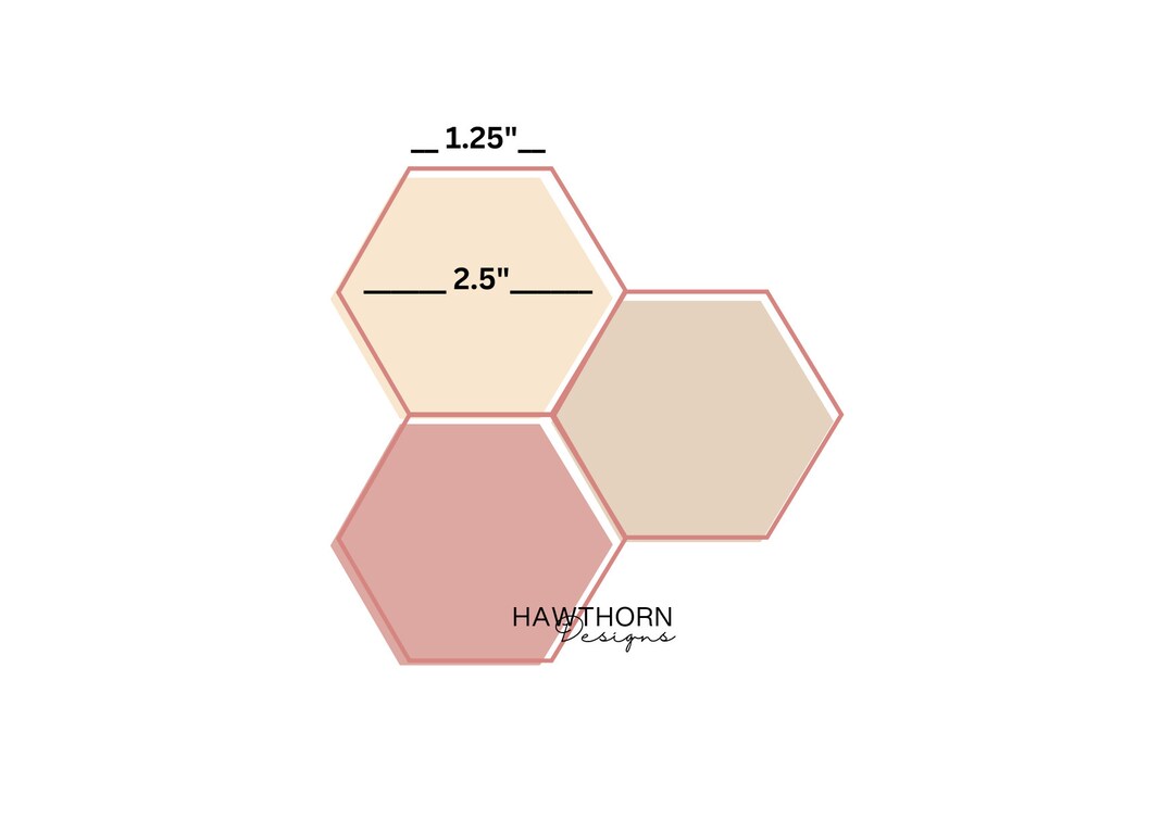 1.25" EPP Hexagon Templates, English Paper Piecing, Hexagon Quilting ...