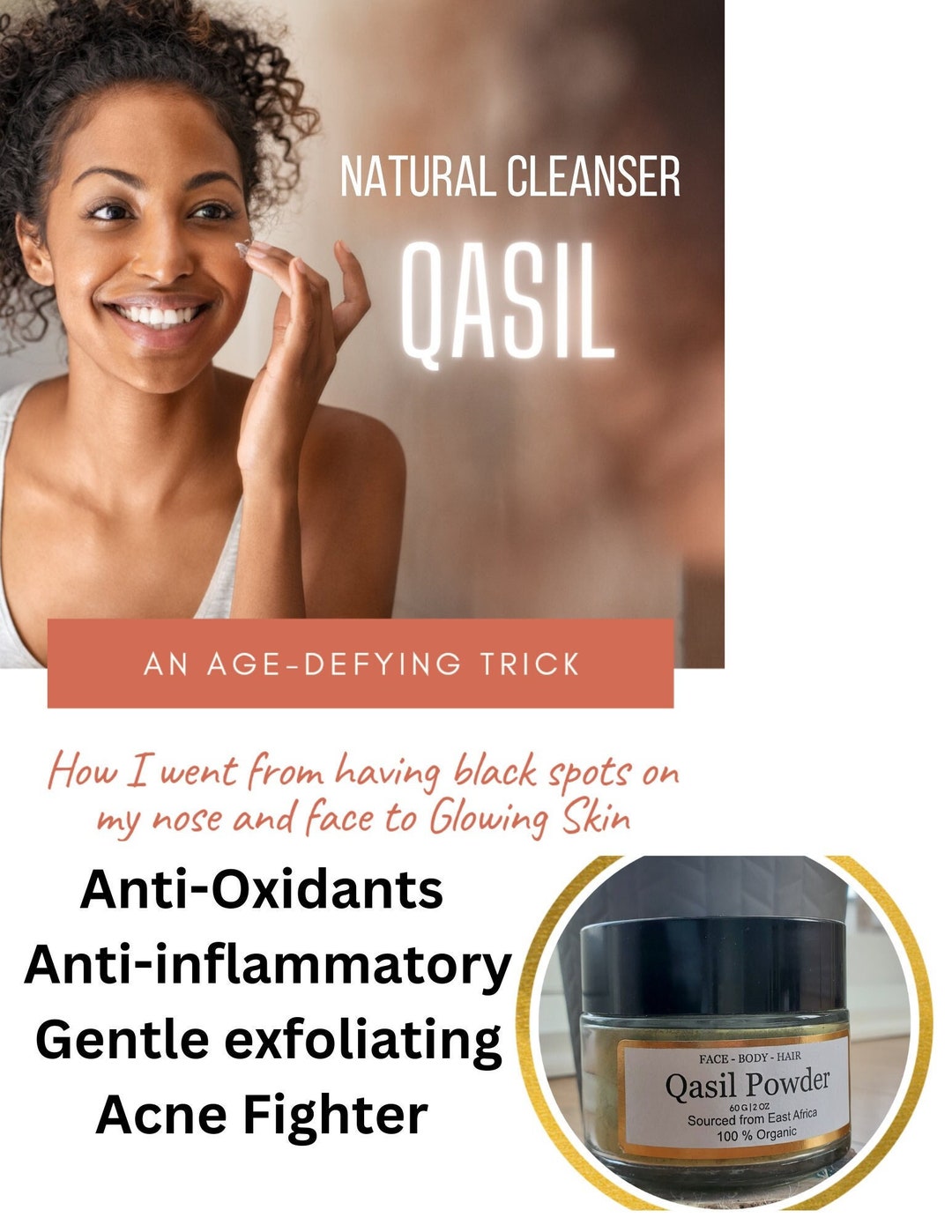 Gentle Face Cleanser Qasil Powder Ancient Remedy - Etsy