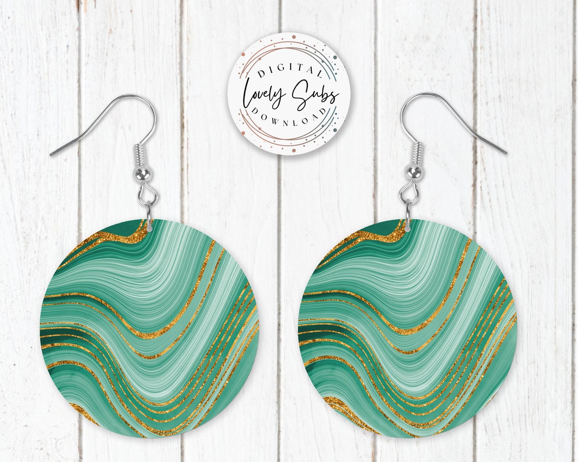 Sublimation Round Earring Designs PNG Instant Digital - Etsy