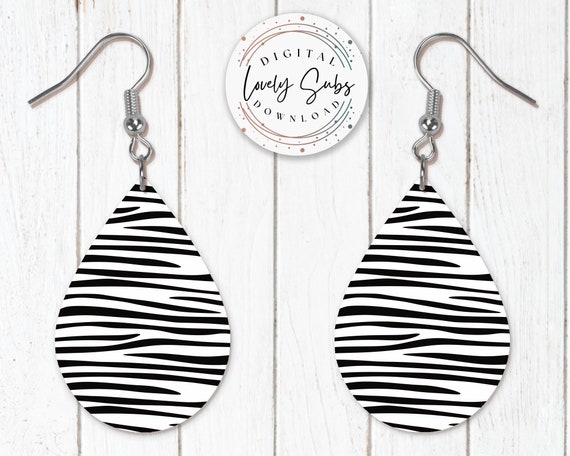 Printable Teardrop Instant Digital Download Sublimation Earring Designs