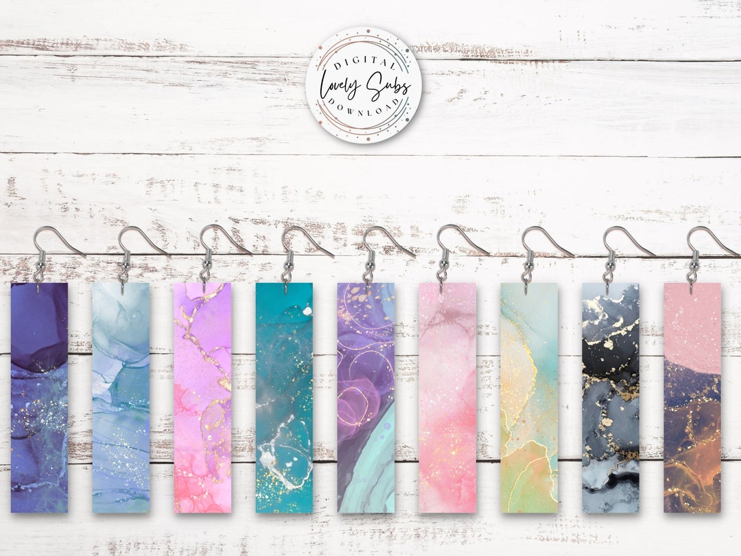 50 Sublimation Earring Designs PNG, Bar Earring Designs, Instant ...
