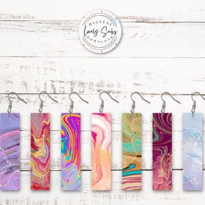 50 Sublimation Earring Designs PNG, Bar Earring Designs, Instant ...