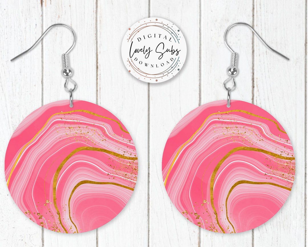 Sublimation Round Earring Designs PNG, Instant Digital Download ...