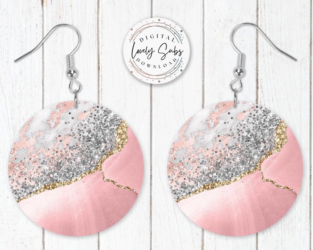 Sublimation Round Earring Designs PNG, Instant Digital Download ...