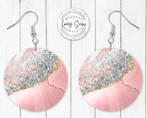 Sublimation Round Earring Designs PNG Instant Digital - Etsy