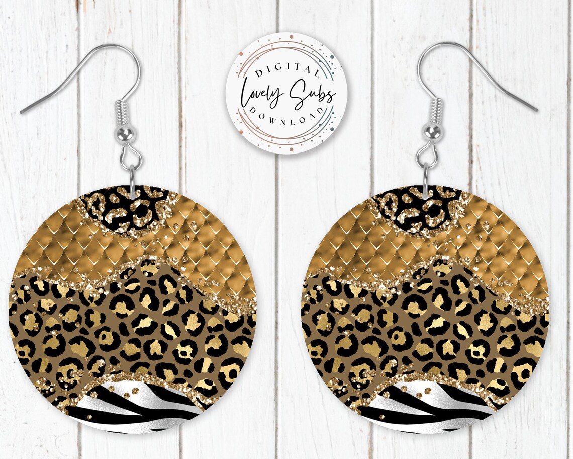 Sublimation Round Earring Designs PNG Instant Digital - Etsy
