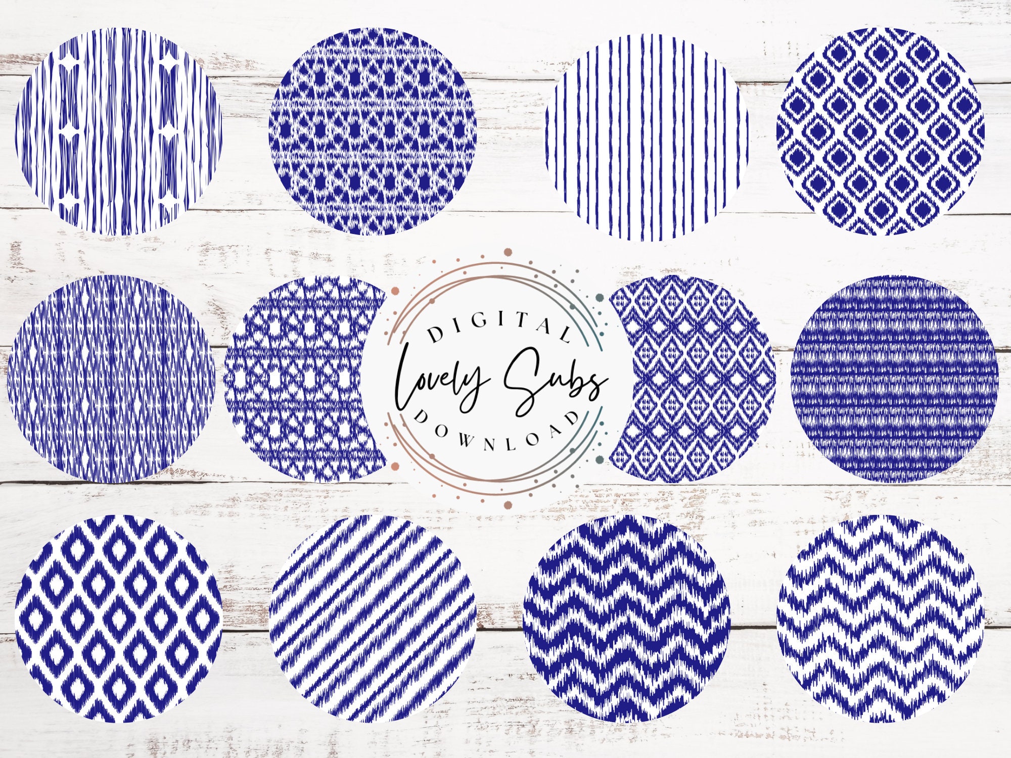 Blue and White Car Coaster Bundle Digital PNG File Instant - Etsy