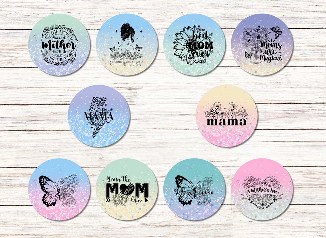 Mom Coaster Bundle, Digital PNG File, Instant Download, Sublimation ...