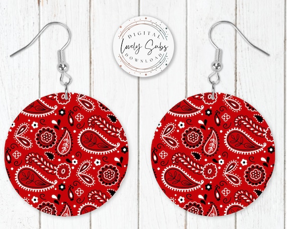Sublimation Round Earring Designs PNG Instant Digital - Etsy