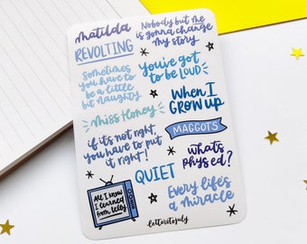 Matilda the Musical Inspired Sticker Pack 9 Count - Etsy
