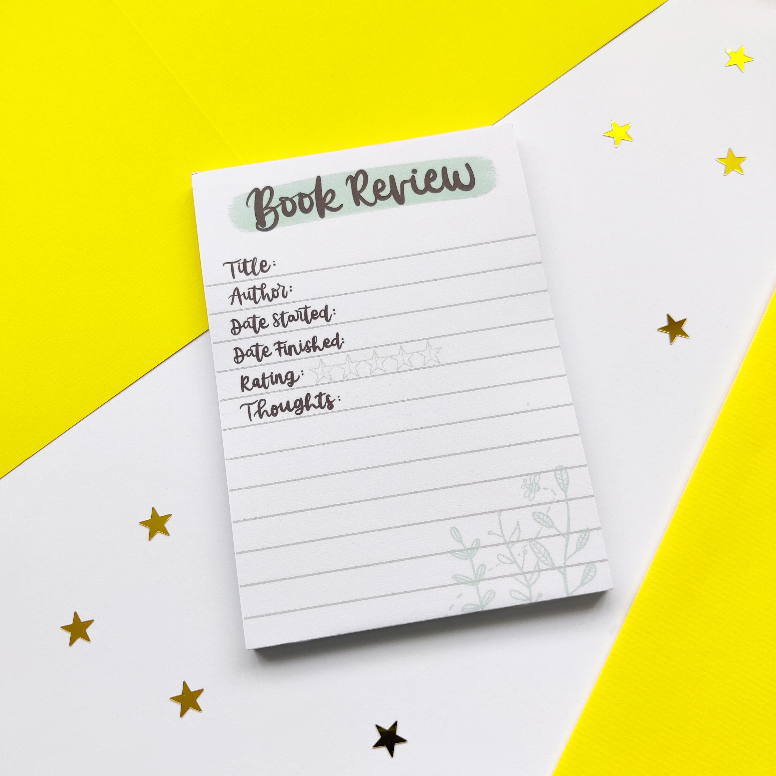 A6 Book Review Notepad Various Colours book Journal - Etsy