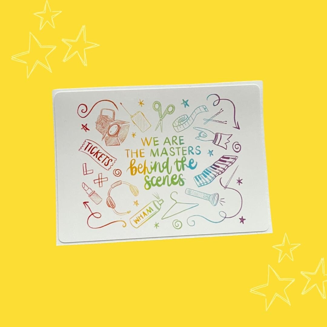 Backstage Theatre 'masters Behind the Scenes' Inspired Vinyl Sticker ...