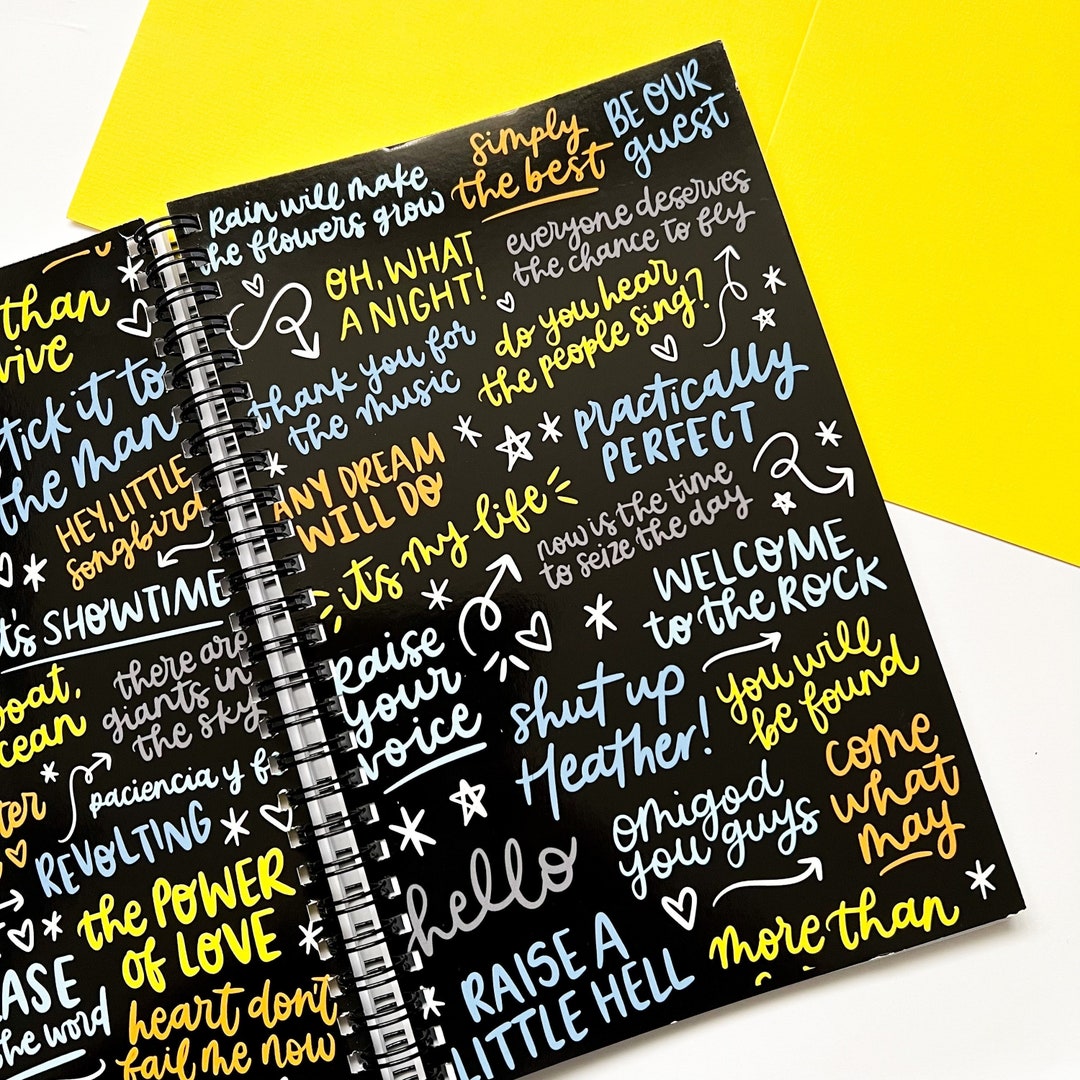 Musical Theatre Inspired Stagey Notebook Musical Quotes - Etsy