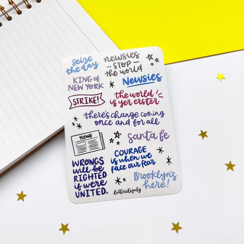 Newsies Seize the Day Sticker Broadway Show Musical Theater - Etsy