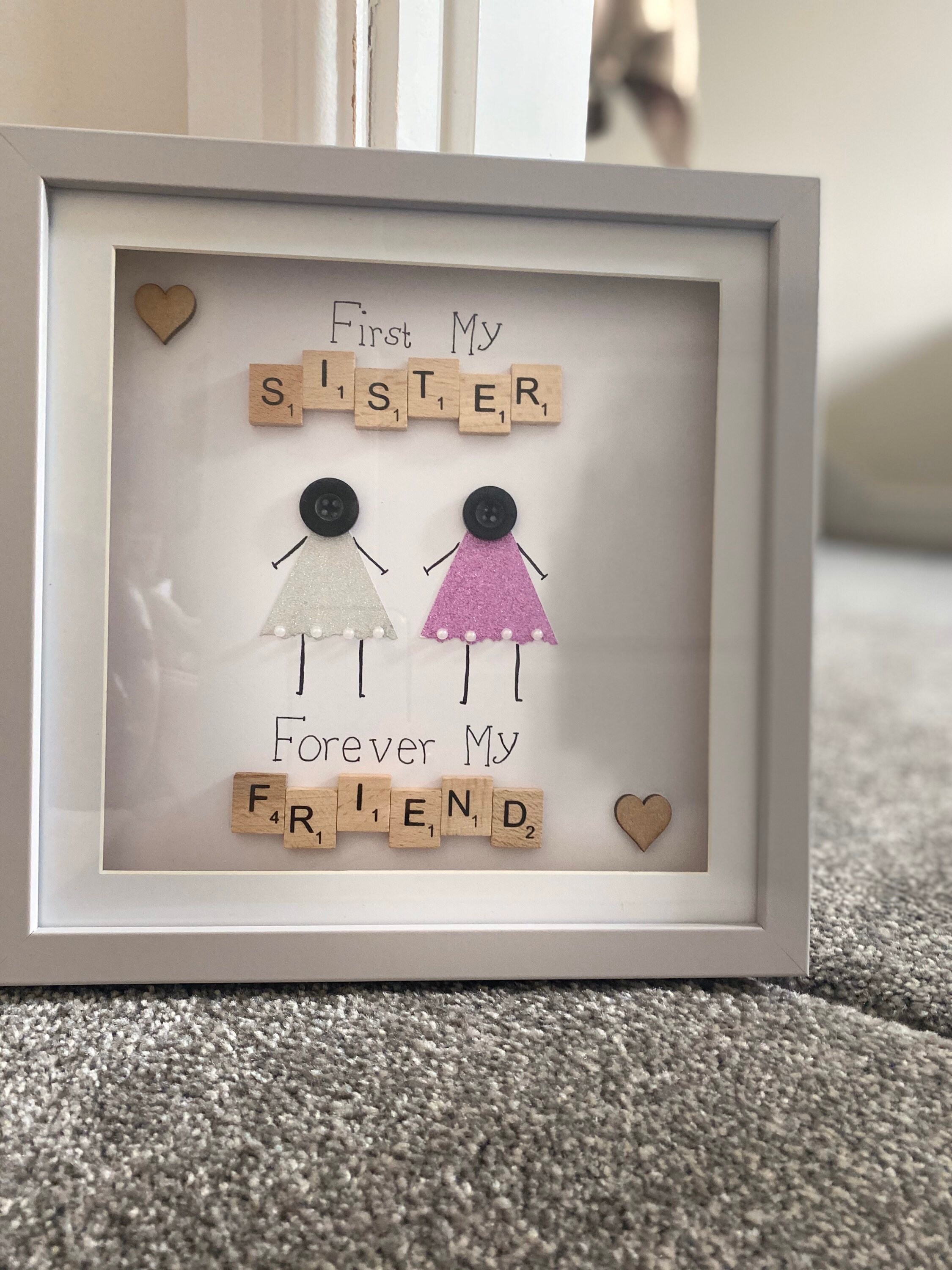 Sister Box Frame, Big Sister Little Sister, Best Friends, Keep Sakes ...