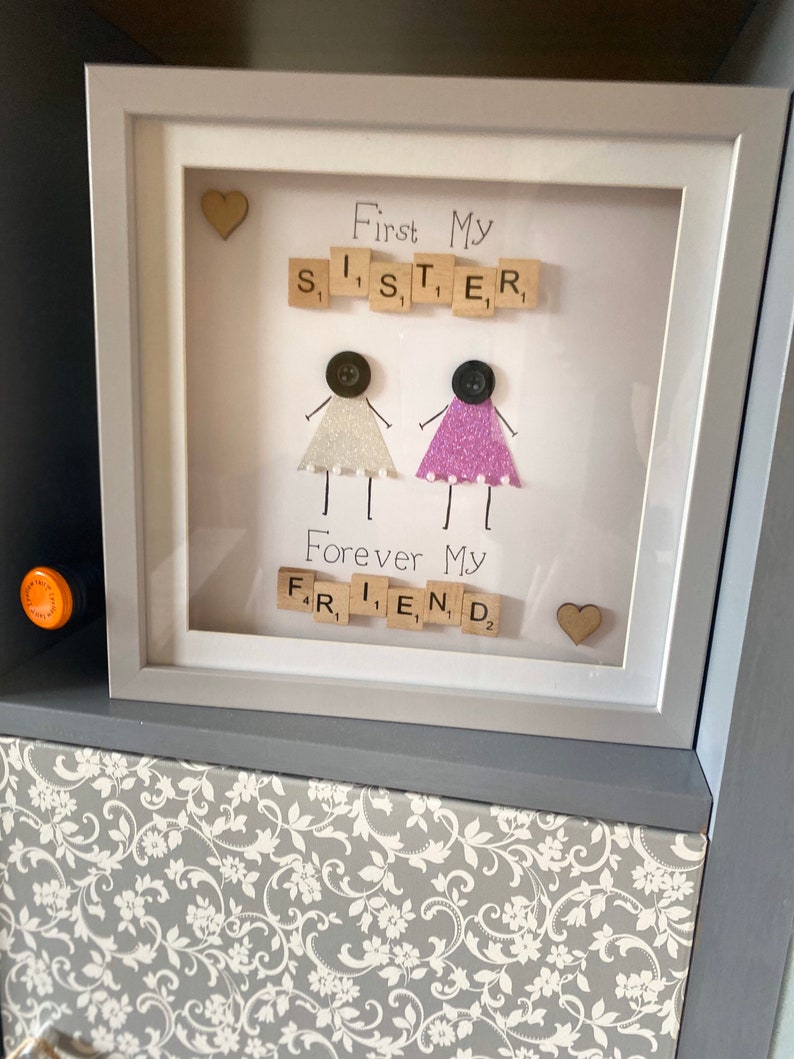 Sister Box Frame Big Sister Little Sister Best Friends Keep - Etsy