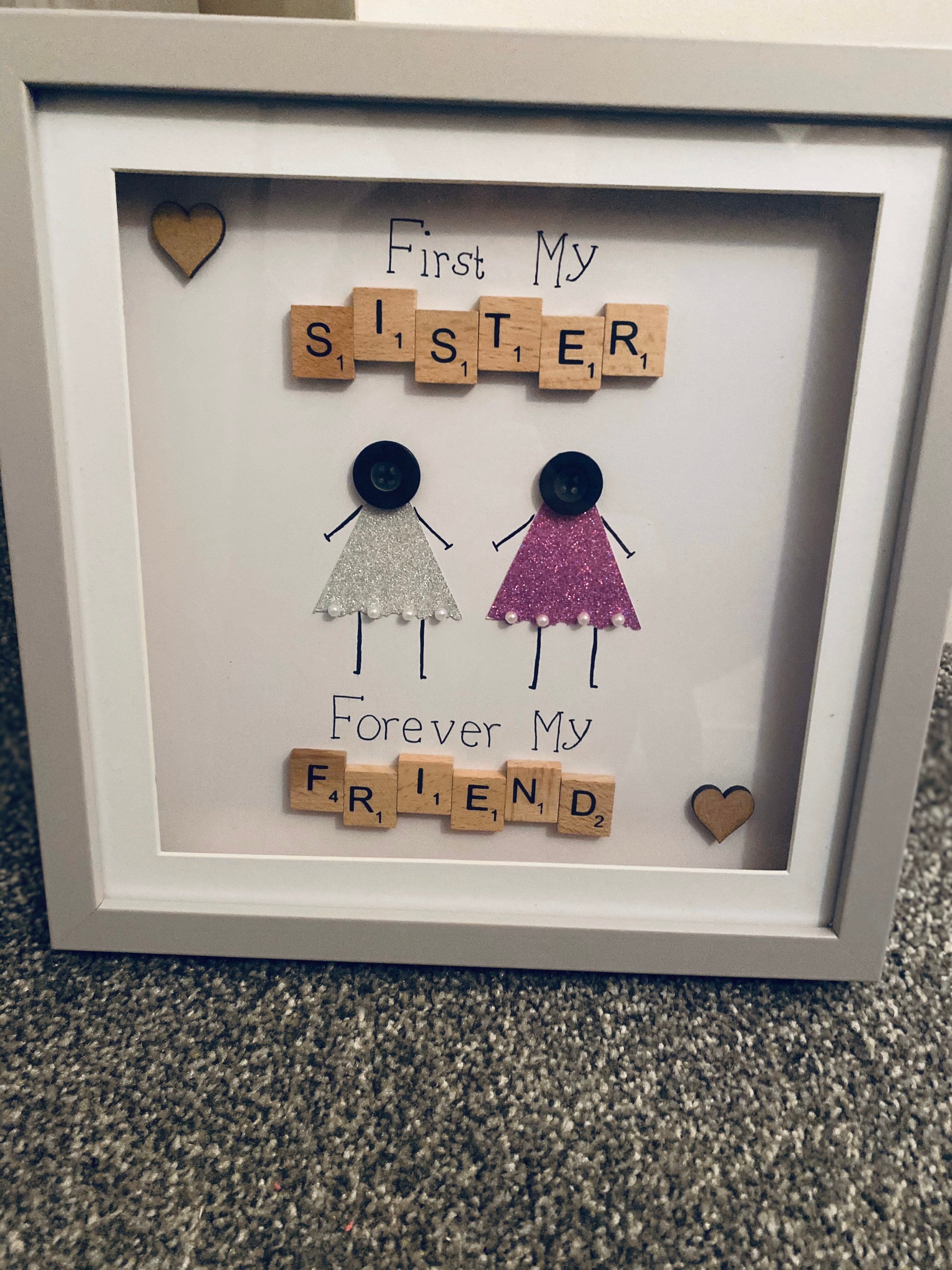 Sister Box Frame Big Sister Little Sister Best Friends Keep - Etsy