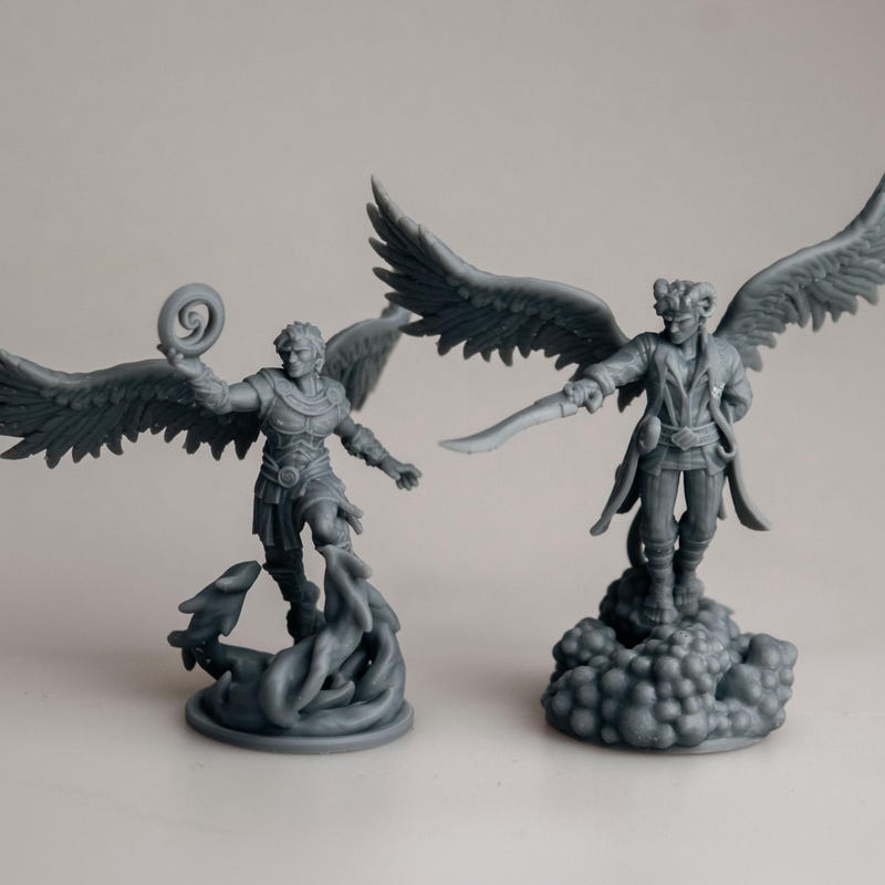 Angel Devil Figurine - Etsy