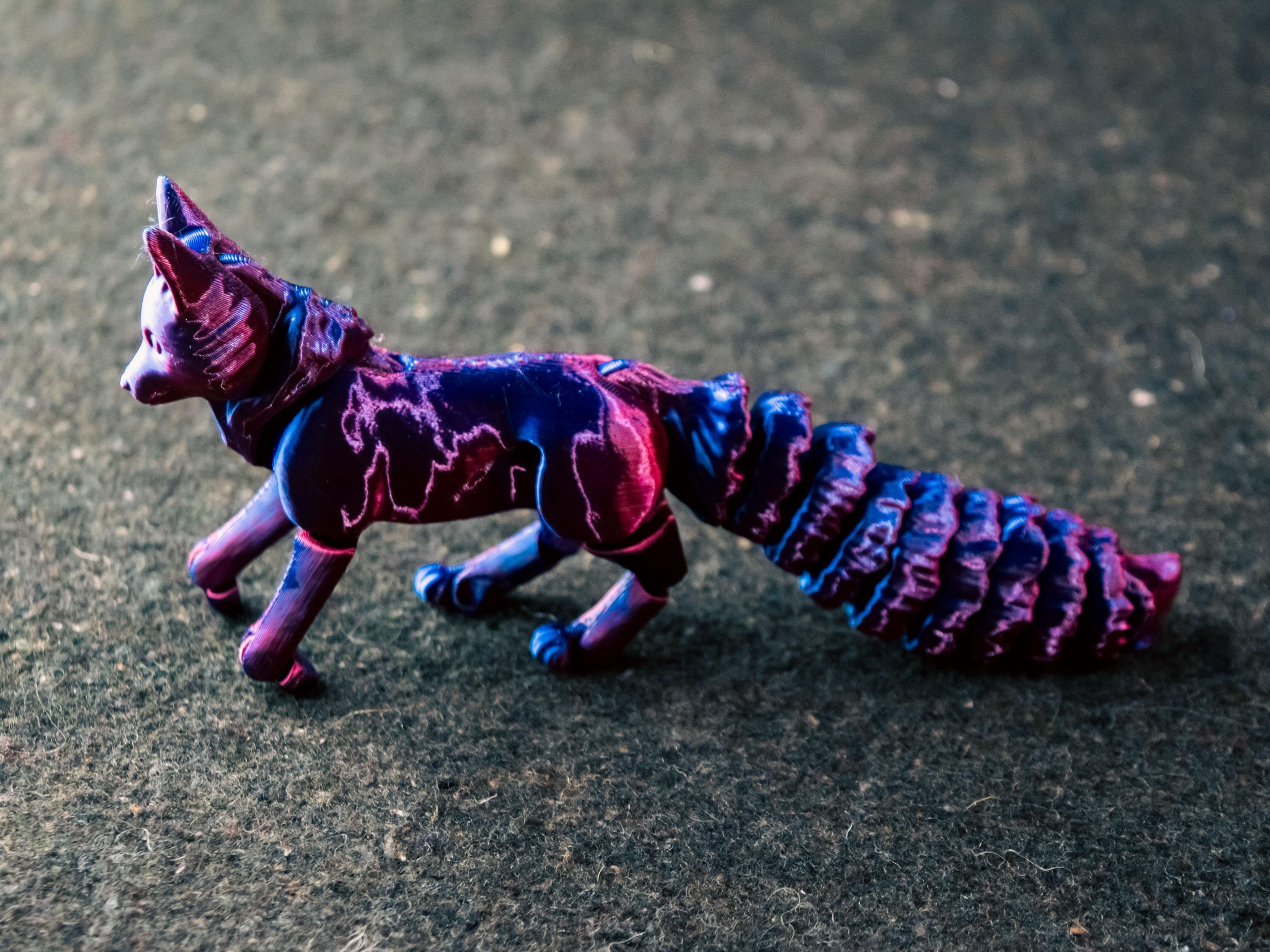Articulated Fox | 3D Printed Fidget Toy, Movable Flexible Animal ...