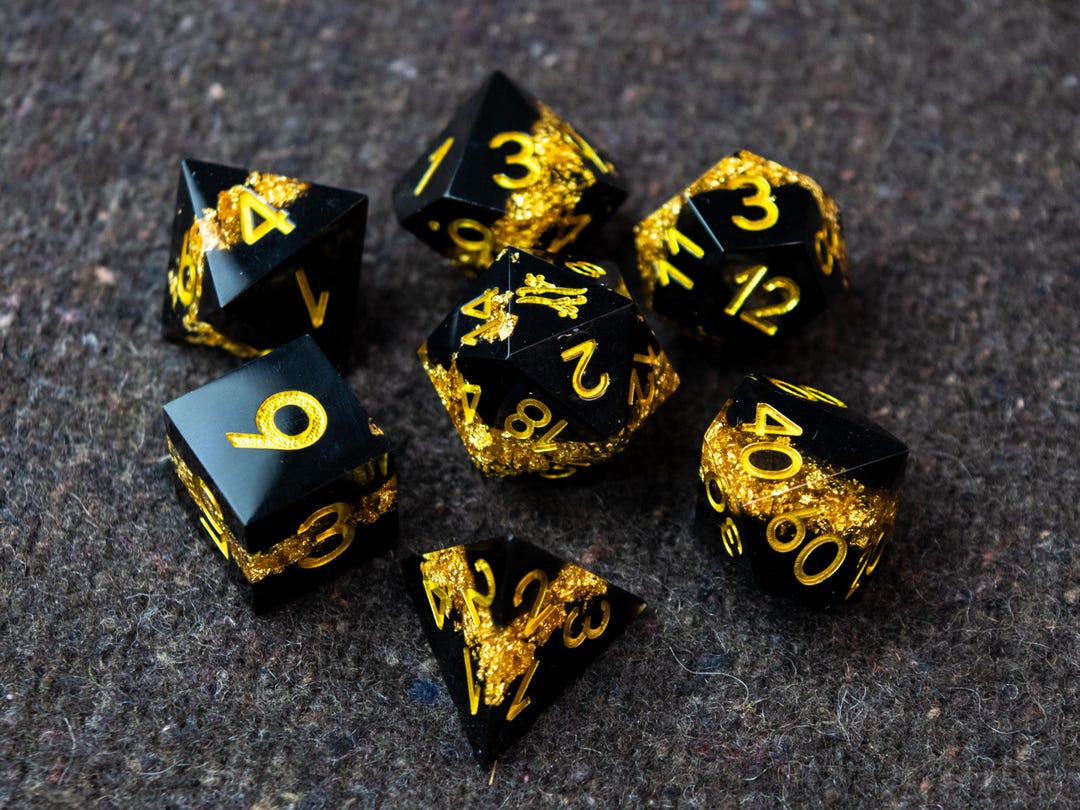 Dark Prince Dice | Custom White and Gold Resin Kintsugi Dice | Dual ...