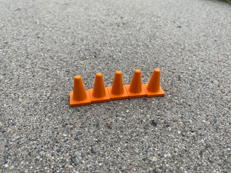 Toy Cone Set RC Car Cake Decoration Construction Play - Etsy