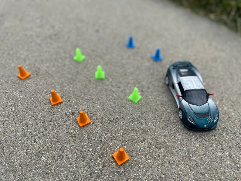 Toy Cone Set RC Car Cake Decoration Construction Play - Etsy