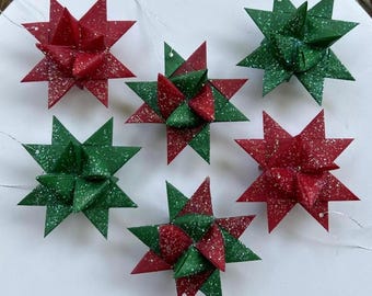 Moravian German Froebel Paper Waxed Star Christmas Ornament - White ...