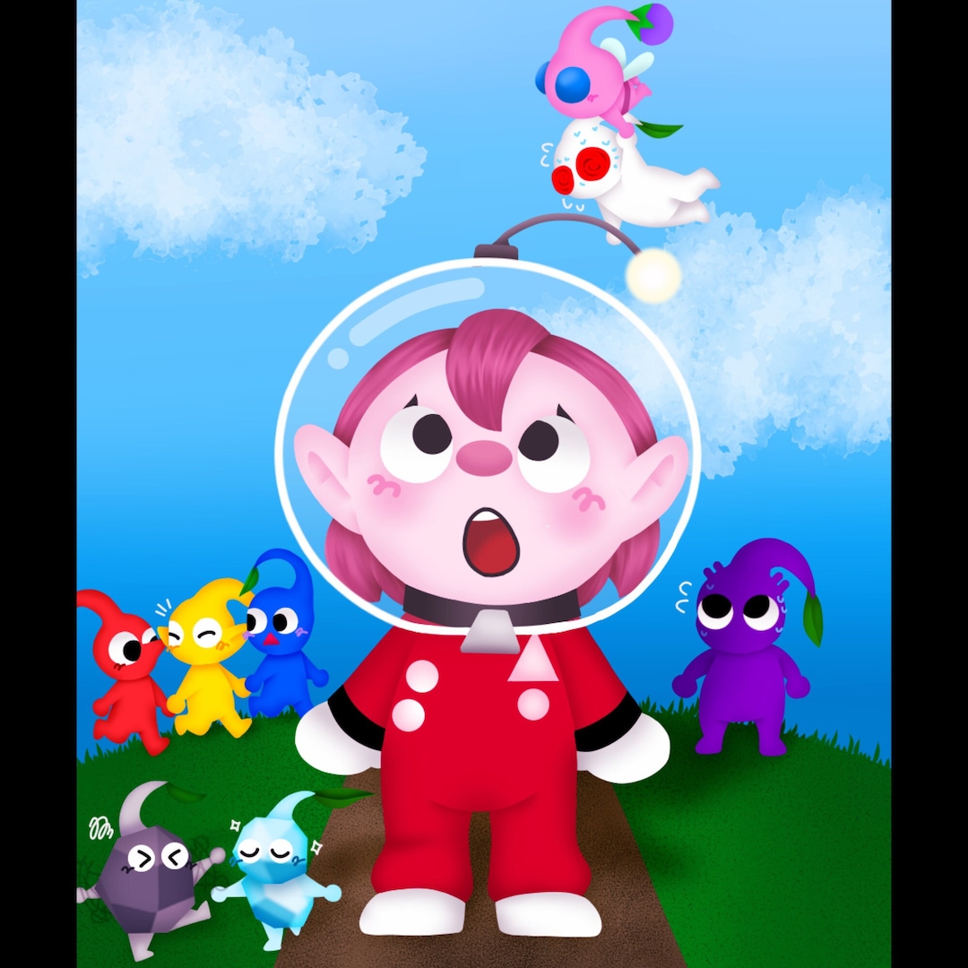 New Friends 5x7 Pikmin Print - Etsy