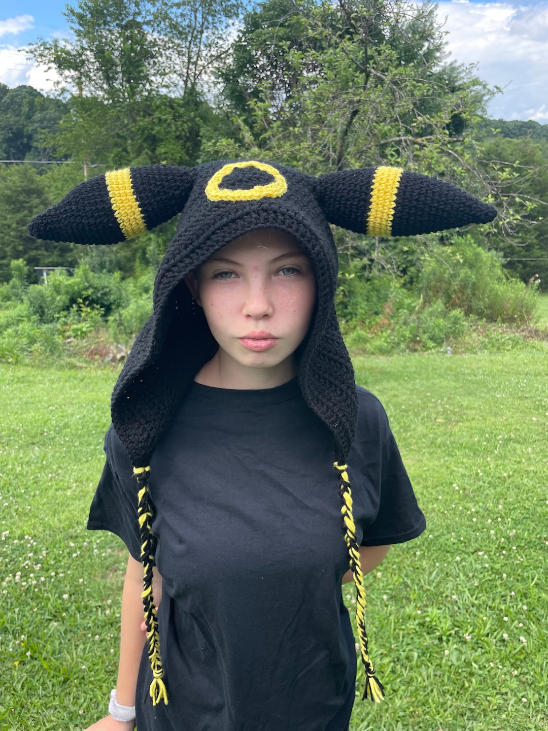Umbreon Crochet Pokémon Hood - Etsy
