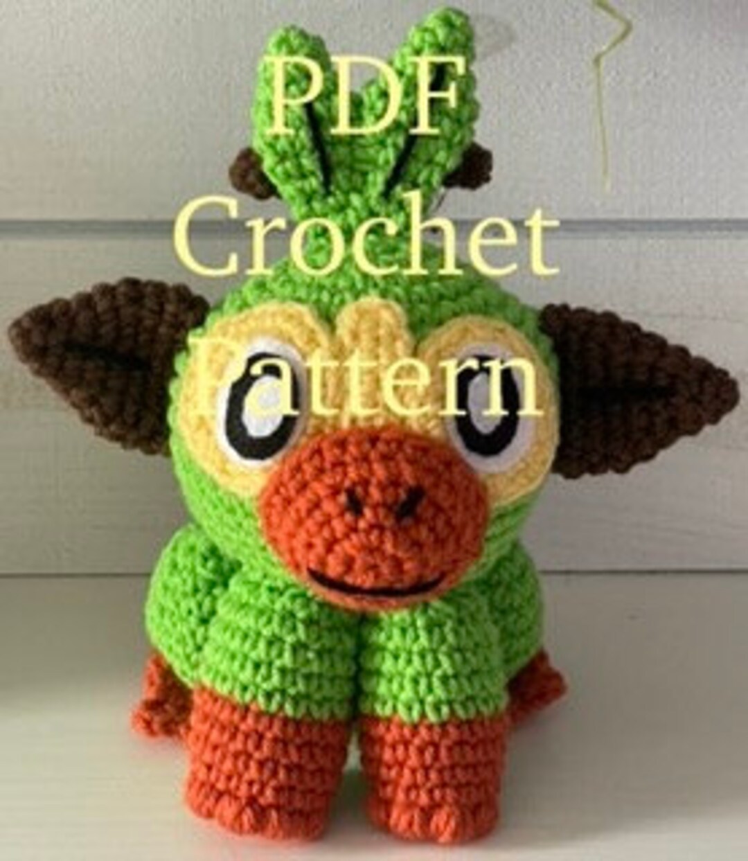 PDF Crochet Pattern - Grookey Pokemon Plush Toy - Etsy