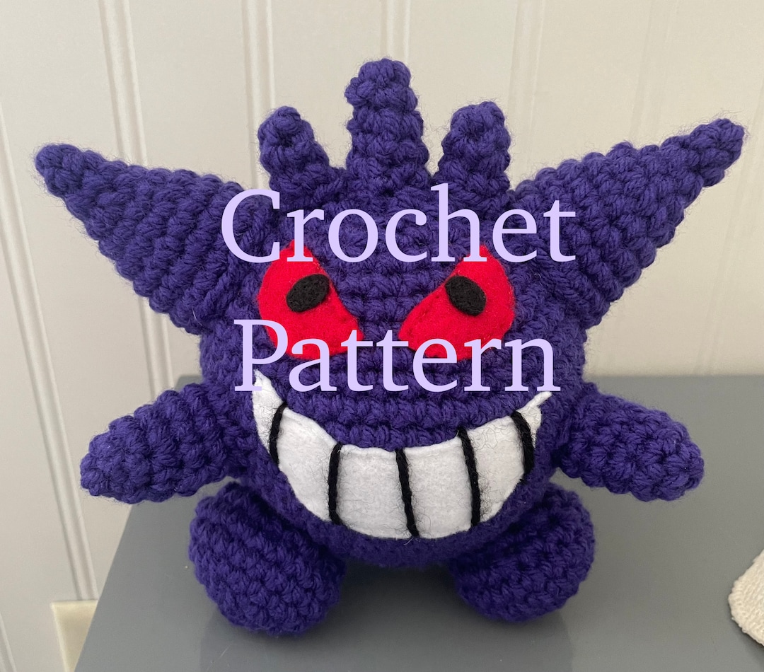 Gengar Pokemon Plush Toy Crochet Pattern - Etsy