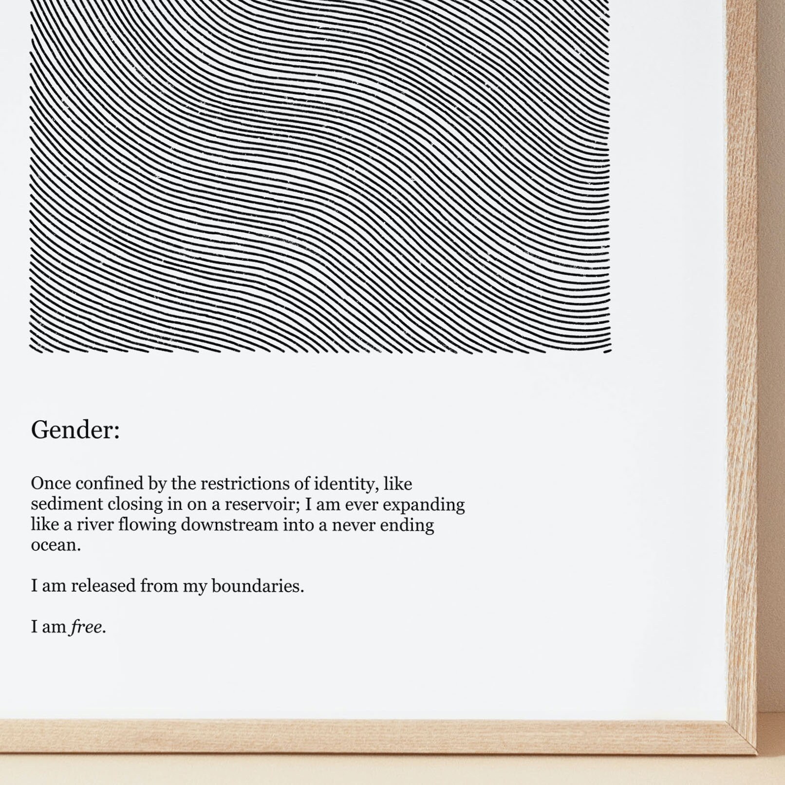 Transgender Art Print Gender Pattern & Poetry Line Art - Etsy