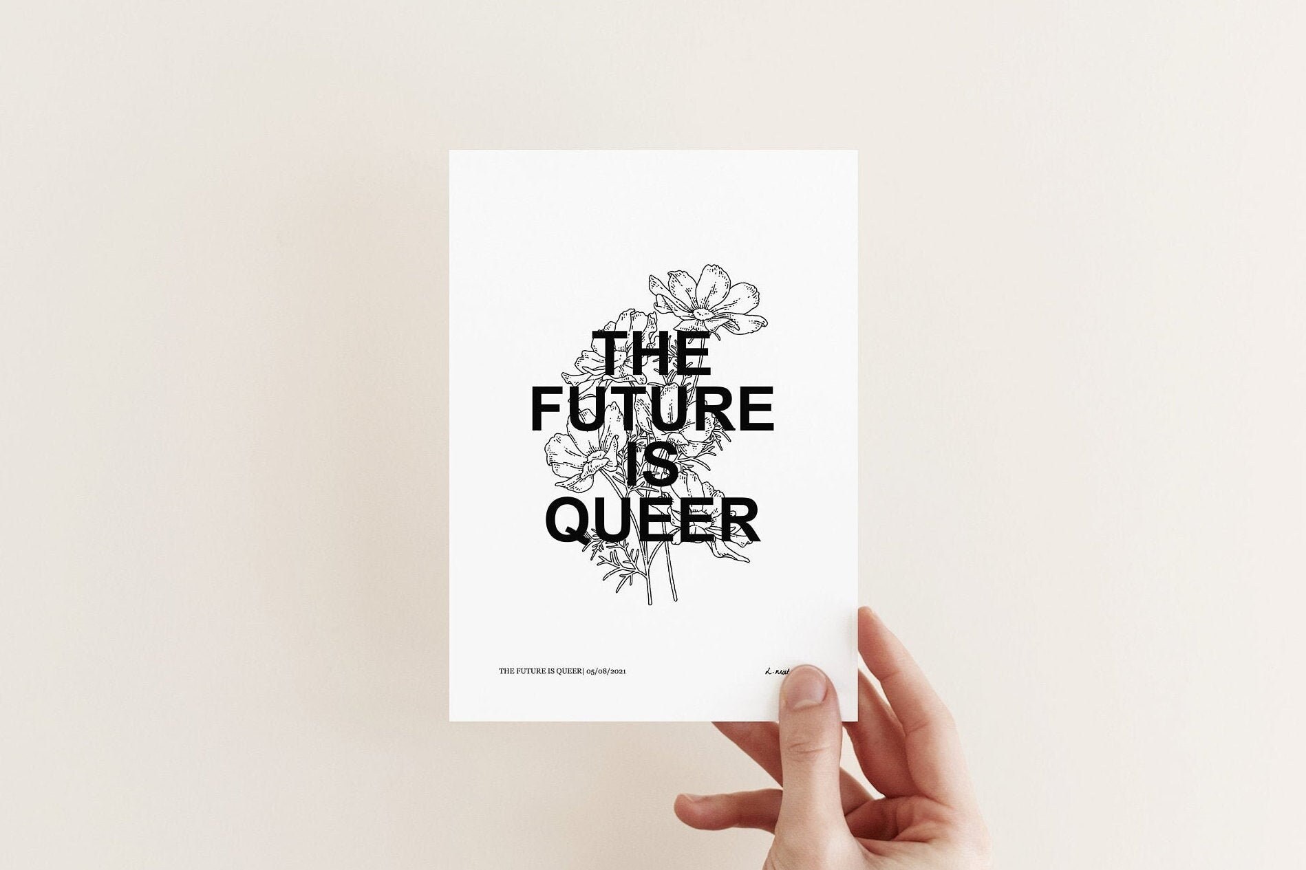 Transgender Post Card the Future is Queer A6 Hand Drawn - Etsy UK