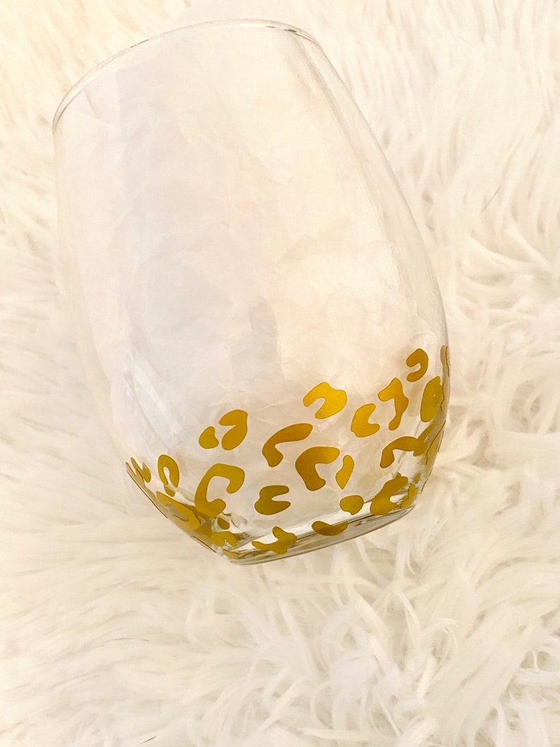 Leopard Wine Glass | Wine Glass | Gift for Her | Leopard Print | House ...