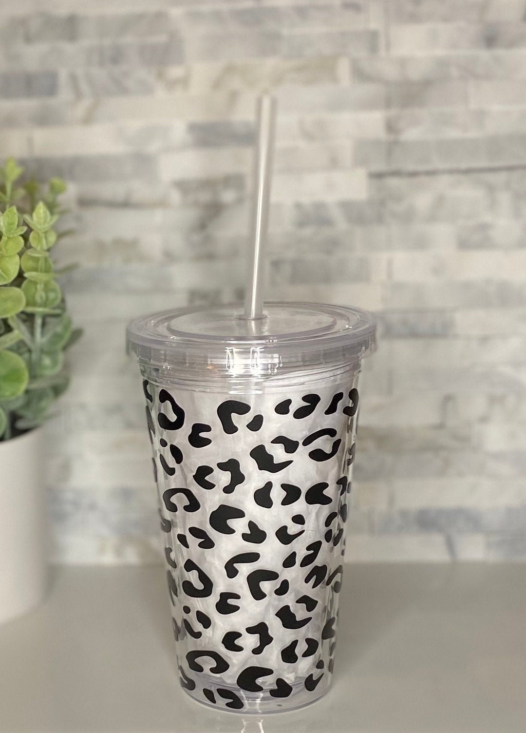 Leopard Tumbler Leopard Print Tumbler cheetah Print Clear - Etsy