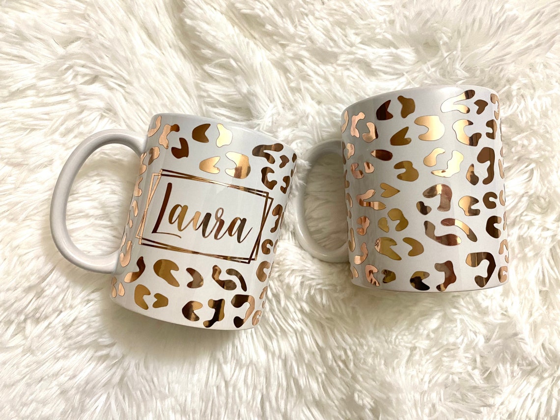 Leopard Coffee Mug Personalized Leopard Coffee Mug Gift - Etsy