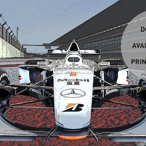 F1 Racing Car Print, Formula 1 Digital Print, Printable Race Car Design ...